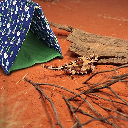 DONGKER Reptile Sleeping Bag, Bearded Dragon Tent Hide Soft Reptile Sleeping Tent with 3 Suction Cups for Lizard Bearded Dragon Leopard Gecko