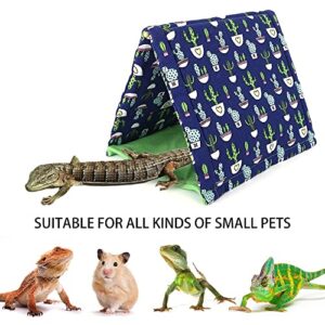 DONGKER Reptile Sleeping Bag, Bearded Dragon Tent Hide Soft Reptile Sleeping Tent with 3 Suction Cups for Lizard Bearded Dragon Leopard Gecko