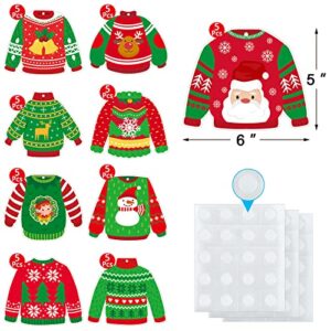 45 Pcs Ugly Sweater Cutouts for Christmas Classroom Bulletin Board Holiday DIY Party Decoration, 6 Inch Double-Sided