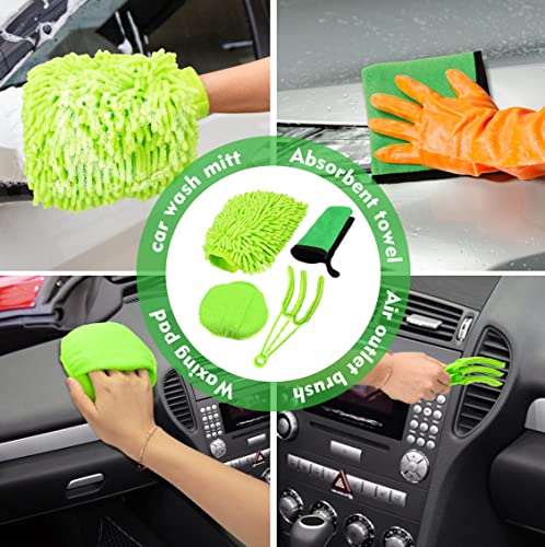 20Pcs Car Detailing Brush Set, Car Detailing Kit, Auto Detailing Drill Brush Set, Car Detailing Brushes, Car Buffing Sponge Pads Kit, Car Cleaning Tools Kit for Interior, Exterior, Wheels, Dashboard