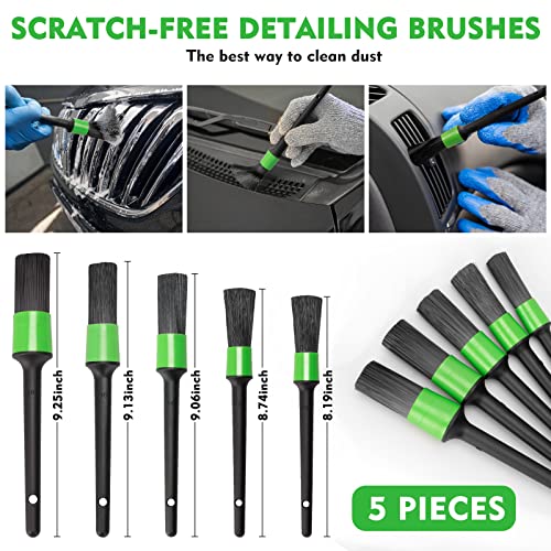 20Pcs Car Detailing Brush Set, Car Detailing Kit, Auto Detailing Drill Brush Set, Car Detailing Brushes, Car Buffing Sponge Pads Kit, Car Cleaning Tools Kit for Interior, Exterior, Wheels, Dashboard