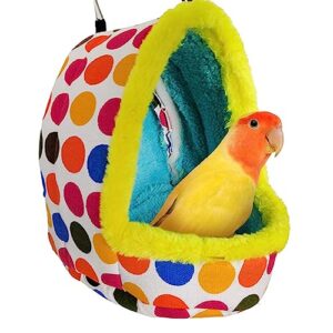 dongker winter warm bird nest house, bird parrot hammock nest plush guinea pig hammock tent bed for hamster parrot macaw budgies cockatiels