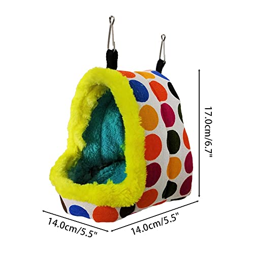 DONGKER Winter Warm Bird Nest House, Bird Parrot Hammock Nest Plush Guinea Pig Hammock Tent Bed for Hamster Parrot Macaw Budgies Cockatiels