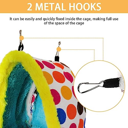 DONGKER Winter Warm Bird Nest House, Bird Parrot Hammock Nest Plush Guinea Pig Hammock Tent Bed for Hamster Parrot Macaw Budgies Cockatiels