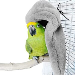 dongker corner fleece bird blanket, warm parrot cuddle nest hanging toy comfort parrot cage snuggle hut for parakeet cockatiel pigeon parrots cockatiels