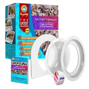 fuzzymilky cat toilet training system 2022 - teach cat to use toilet cat toilet training kit