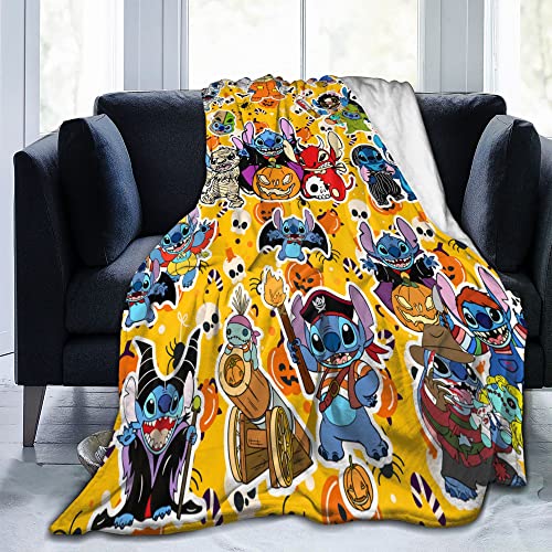 Halloween Horror Blanket Ultra Soft Throw Blanket Warm Cozy Flannel Blanket Microfiber Fleece Cover Home Decorative Throw for Sofa Couch Bed Office 50"x40"