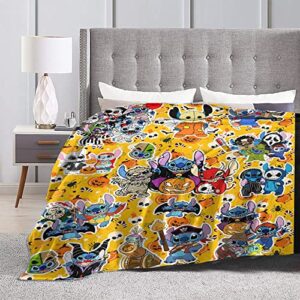 Halloween Horror Blanket Ultra Soft Throw Blanket Warm Cozy Flannel Blanket Microfiber Fleece Cover Home Decorative Throw for Sofa Couch Bed Office 50"x40"