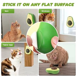 BOXTOHEART 4 Pack Catnip Ball Toys, Edible Organic Balls for Cats and Kittens - Crab Avocado Snail Shapes, Wall Mountable for Engaging Play, Teeth Cleaning, and Hairball Relief (4-Pack-E)