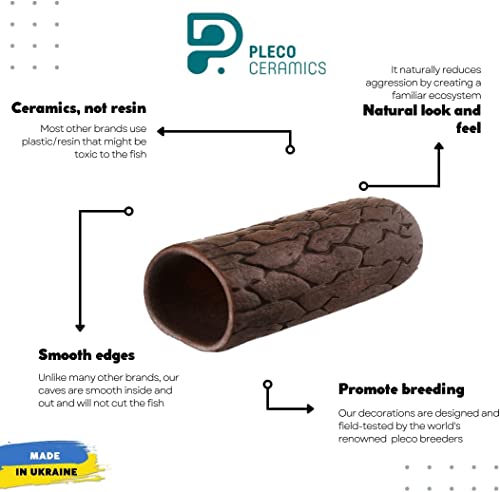 Plecoceramics Pleco breeding Cave Kit 6 pcs Size Small for hypancistrus Zebra L046 bristlenose and Betta Fish