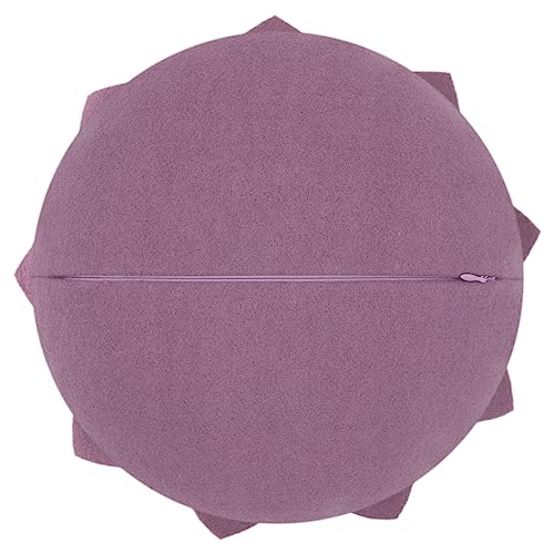 OiseauVoler 3D Flower Throw Pillows with Insert Included Decorative Handmade Accent Round Pillow Cushion for Couch Bedroom Aesthetic Home Decor 14 Inch Purple