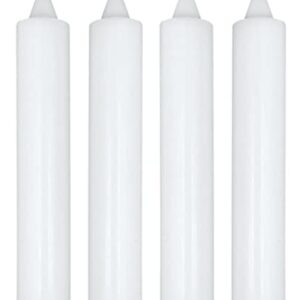 4 Pack Unscented Jumbo Candles 9" x 1½" Including The Booklet Candle Factoids Trivia & Safety Guidelines Made in The USA (White)