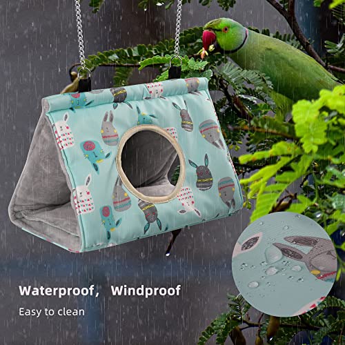 Zeinlenx Bird Nest House Parakeet Cage Accessories,Waterproof Hanging Hammock Budgie Toys Bed for Small Animals（L）