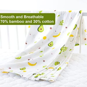 Tinabless Baby Swaddle Blanket, Muslin Swaddle Blankets for Baby Girls & Boys Newborn, Neutral Swaddle Wrap Soft Silky Bamboo Receiving Blanket,Registry & Gift, 47 x 47 inches