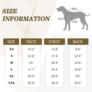 T'CHAQUE Warm Dog Winter Coat Dress Waterproof Puppy Clothes, Stylish Dog Dress Holiday Costume for Small Medium Dogs Girl, Cozy Pet Clothing Party Dresses Cold-Weather Dog Coats with Leash Hole