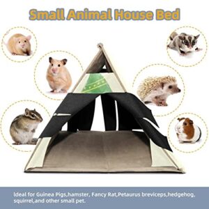 Y-DSIWX Guinea Pig House Bed, Rabbit Large Hideout, Small Animals Nest Hamster Cage Habitats Yellow Ribborn Christmas Tree