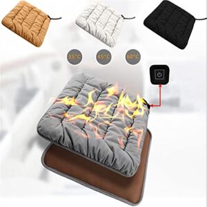 NUOPAIPLUS Winter Heating Pad, Winter Electric Heating Cushion USB Chair Keep Warm Car Home Office Universal Pet Cat Dog Quick Heated Seat Pad for Women Men (Color : Brown)