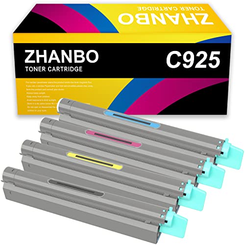 ZHANBO C925 X925 Toner Cartridge Remanufactured C925H2KG C925H2CG C925H2MG C925H2YG Toner Cartridge Compatible for Lexmark C925 C925DE X925 X925DE Printers.Black Cyan Magenta Yellow