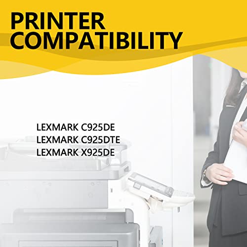 ZHANBO C925 X925 Toner Cartridge Remanufactured C925H2KG C925H2CG C925H2MG C925H2YG Toner Cartridge Compatible for Lexmark C925 C925DE X925 X925DE Printers.Black Cyan Magenta Yellow