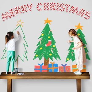 176 Pcs Candy Cane Letters Christmas Bulletin Board Letters 4.3 Inch Cardboard Alphabet Number Symbol Cutouts for Home Classroom Christmas Holiday Birthday Party School Decorations(Null)