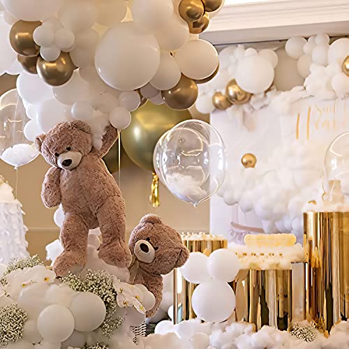 Henviro White Latex Party Balloons - 154 Pcs 5/10/12/18 Inch Balloons Helium Quality Latex Balloons As Birthday Party Balloons/Graduation Balloons/Valentines Day Balloons/Baby Shower/Wedding