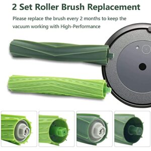 26 Replacement Parts for iRobot Roomba i7 i7+ i3 i3+ i4 i4+ i6 i6+ i8 i8+ j7 j7+/Plus E5 E6 E7 Robot Vacuum Accessories, 2 Multi-Surface Rubber Roller Brushes 8 Filters 8 Side Brushes 8 Vacuum Bags