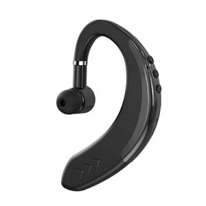 Bluetooth Single Ear Headphones Wireless Stereo Sound Noise Cancelling Earbuds with Microphone Ear Hook Headset for Driving Business Office Sports