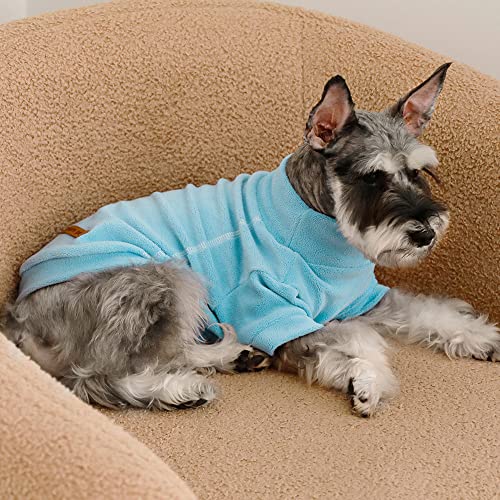 Fitwarm 3 Pack Classic Fleece Dog Sweater, Turtleneck Dog Sweatshirt, Dog Winter Clothes for Small Dogs Boy Girl, Pet Pullover Jumper, Cat Apparel, Blue, Grey, Navy, XS