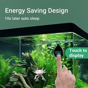 Fish Tank Temperature Gauge, Aggforbl Teardrop Aquarium Thermometer LED Digital Cordless Fish Tank Thermometer Outside Suitable for Betta Fish Axolotl