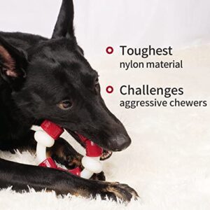 Compernee Dog Chew Toys for Aggressive Chewers, Indestructible Dog Toys for Large Dogs Aggressive Chewers, Nylon Tough Large Dog Toys for Chewers, Ring Dog Chew Toy Gift, Beef Flavor