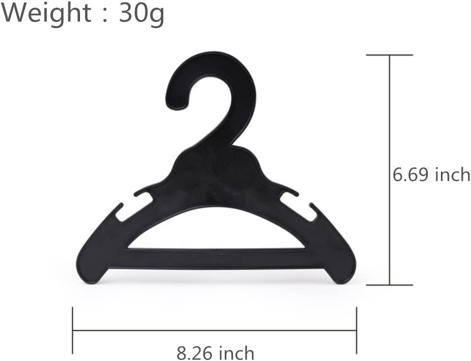 Markmesafe Plastic Small Hanger, Ideal for Pet's Clothes and Accessories - Lovely, Durable and Eco-Friendly (7pcs)