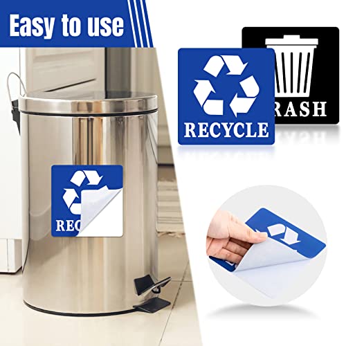 Sukh Recycle Sticker for Trash Can - Recycle Sign 8 Pack Decals self Adhesive Garbage Recycling Stickers Trash Bin Label Reuse Recycle Vinyl Perfect for Kitchen Necessity Home Essentials,Home,Hotel