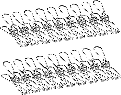 150 Pack Stainless Steel Cloth Pin, Clothesline Hook for Socks Towel Bag Scarfs Hang Drying Rack Tool, Laundry Kitchen Cord Wire Line Clothespins Pegs, File Paper Bookmark S Binder Metal Clip