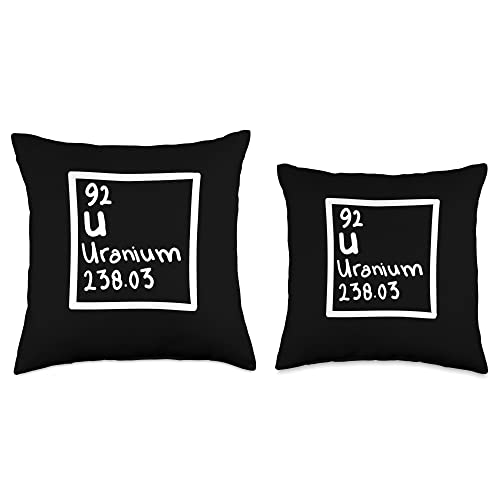 Nuclear Energy Plant Operator Apparel Uranium Fission Nuclear Engineering Theme Throw Pillow, 18x18, Multicolor