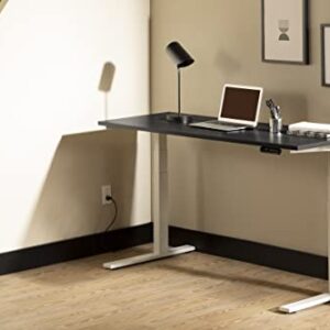 South Shore Ezra Adjustable Height Standing Desk, Gray Oak and White