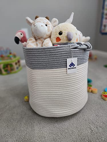 Shop Variety Essentials Rope Woven Basket, Baby Laundry Blankets Toys Pets Large Woven Basket 15x15x14inch 1 PC