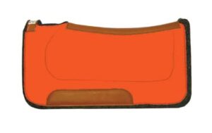 diamond wool contoured felt ranch western saddle pad for horses 30x30-1" thickness, orange