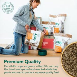 Andy Alfalfa Hay Pellets, Premium Bunny Food for Rabbits, Alfalfa Pellets for Pregnant Bunnies, Young Rabbit Food, Rich in Calcium and Protein, 5 lbs Bag