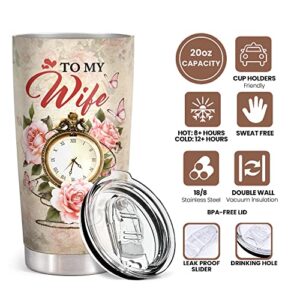 Gifts for Wife from Husband - Wife Gifts from Husband - Wedding Anniversary, Birthday Gifts for Her - Wife Birthday Gift Ideas - Romantic Gifts for Her - I Love You Gifts for Her - 20 Oz Wife Tumbler