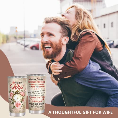 Gifts for Wife from Husband - Wife Gifts from Husband - Wedding Anniversary, Birthday Gifts for Her - Wife Birthday Gift Ideas - Romantic Gifts for Her - I Love You Gifts for Her - 20 Oz Wife Tumbler