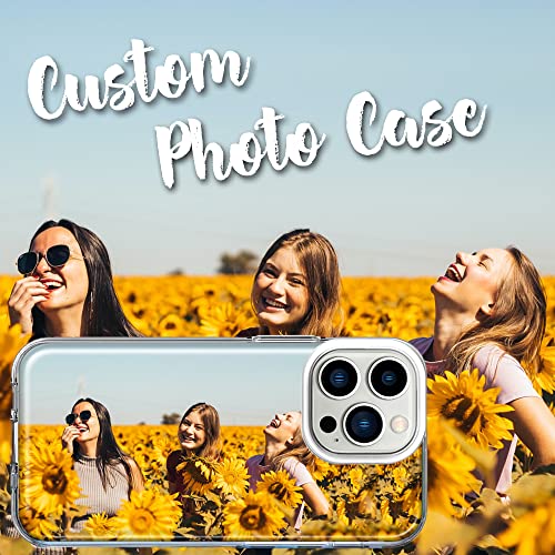 Personalized Custom Double Layered Phone Case for Apple iPhone 14 PRO MAX 6.7 inch ONLY - Design Your Own Perfect Custom Picture Photo Case Clear