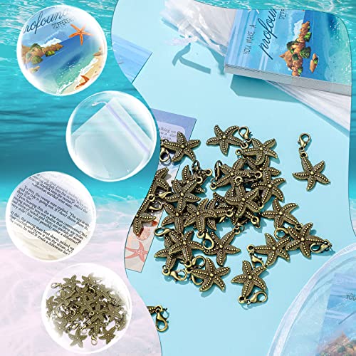 180 Pcs Starfish Story Gifts Mini Keepsake Appreciation Notecards Set Christmas Employee Appreciation Gifts Drawstring Bags and Starfish Charms for Teachers Women Men (Stylish Style)