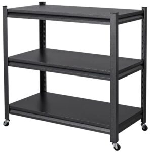 bynsoe garage shelving heavy duty storage shelves for garage storage rack adjustable 3 tier metal shelving basement garage storage shelves (3-tier)