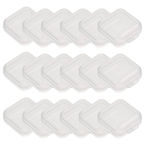 Sewroro Plastic Organizer Box 120pcs Mini Organizer Box Small Clear Plastic Beads Storage Containers Box Pills Storage Case with Hinged Lid for Small Items Crafts Hardware Bead Storage Containers