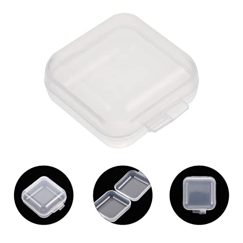 Sewroro Plastic Organizer Box 120pcs Mini Organizer Box Small Clear Plastic Beads Storage Containers Box Pills Storage Case with Hinged Lid for Small Items Crafts Hardware Bead Storage Containers