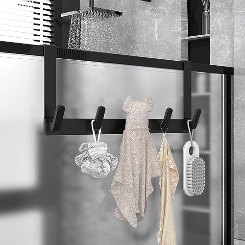 CHAUNCEY HOME Towel Coat Hooks - Hooks for Kitchen Bathroom and Bedroom (Matte Black)