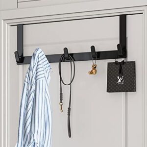 CHAUNCEY HOME Over The Door Coat Hooks, Upgraded Version - Coat Hangers with Extended Arms