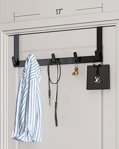 CHAUNCEY HOME Over The Door Coat Hooks, Upgraded Version - Coat Hangers with Extended Arms