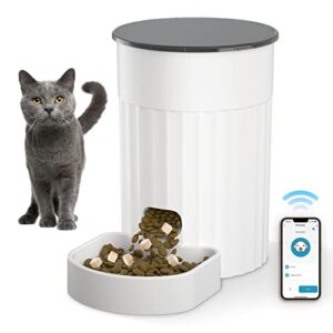 papifeed automatic cat feeders with app: wifi pet smart dry food dispenser with alexa & scene missions,timed auto pet feeder for cats, rabbits & small dogs up to 10 meals per day (12cup/3l)