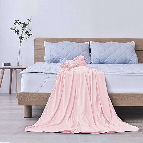 Cooling Blanket Keep Cool in Hot Summer, 51 X 67in Twin or Baby Size Blanket for Adults, Children, Babies Japanese Q-Max 0.4 Technology Arc-Chill Cooling Fiber, Breathable Comfortable All-Season-Pink